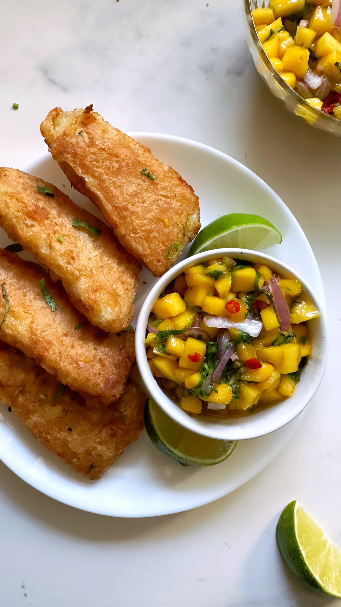 Wild Alaska Pollock paired with a Southeast Asian mango slaw | Genuine ...
